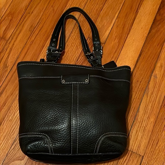 Coach | Bags | Coach Hamilton Black Pebbled Leatherhobo Shoulder Bag ...